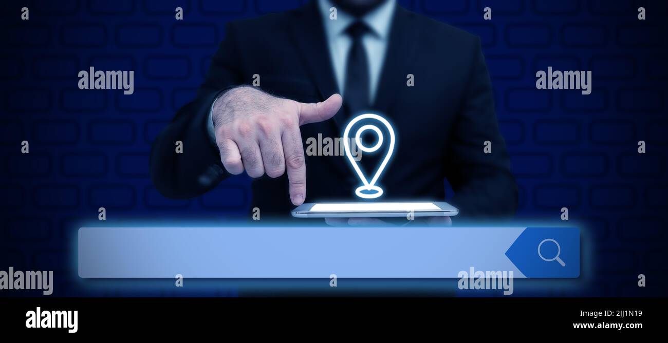 Businessman in suit holding open palm symbolizing successful teamwork ...