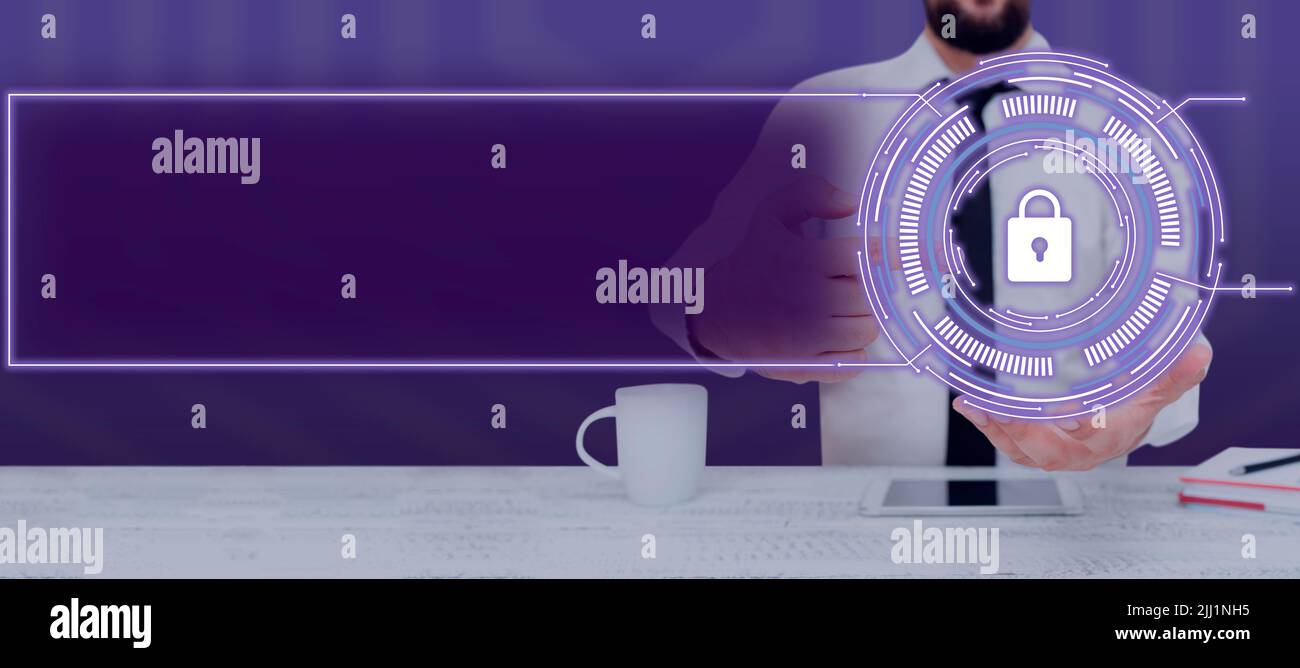 Businessman Holding A Tablet And Projecting A Camera In A Graphic ...
