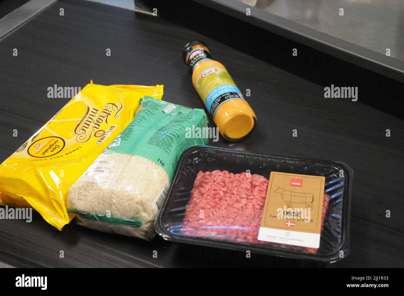 Copenhagen /Denmark/22 July 2022/High food price in danish food market ...