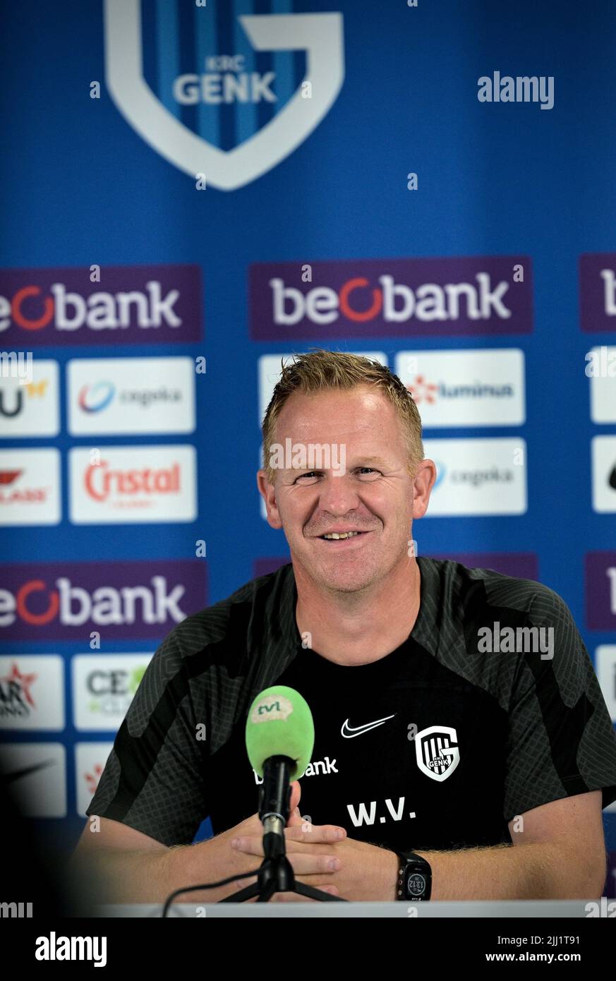 Genk's head coach Wouter Vrancken pictured during the weekly press ...