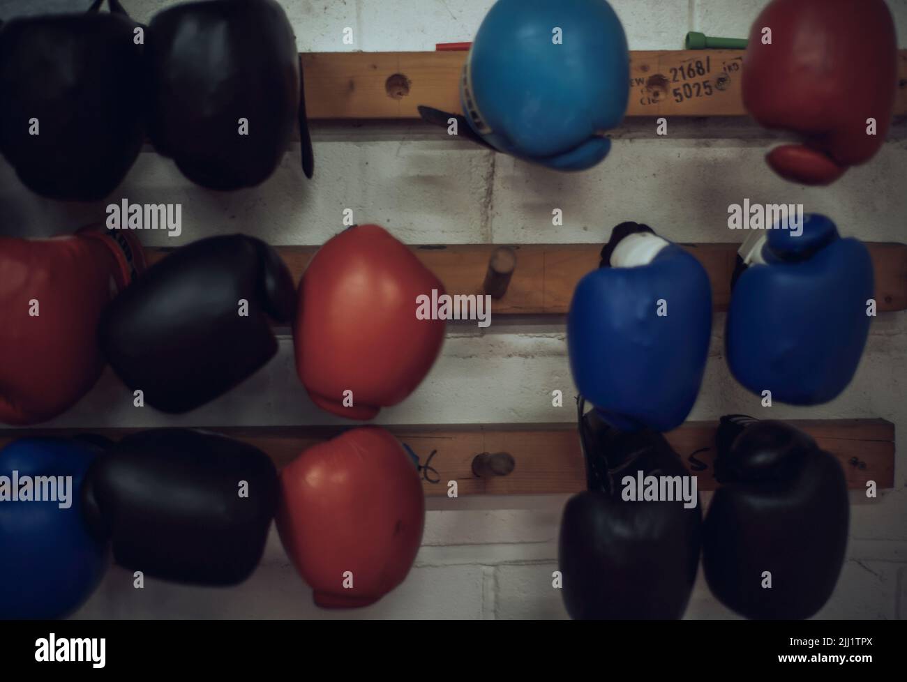 Boxing clubs, leather, red black, sparring pads Stock Photo - Alamy