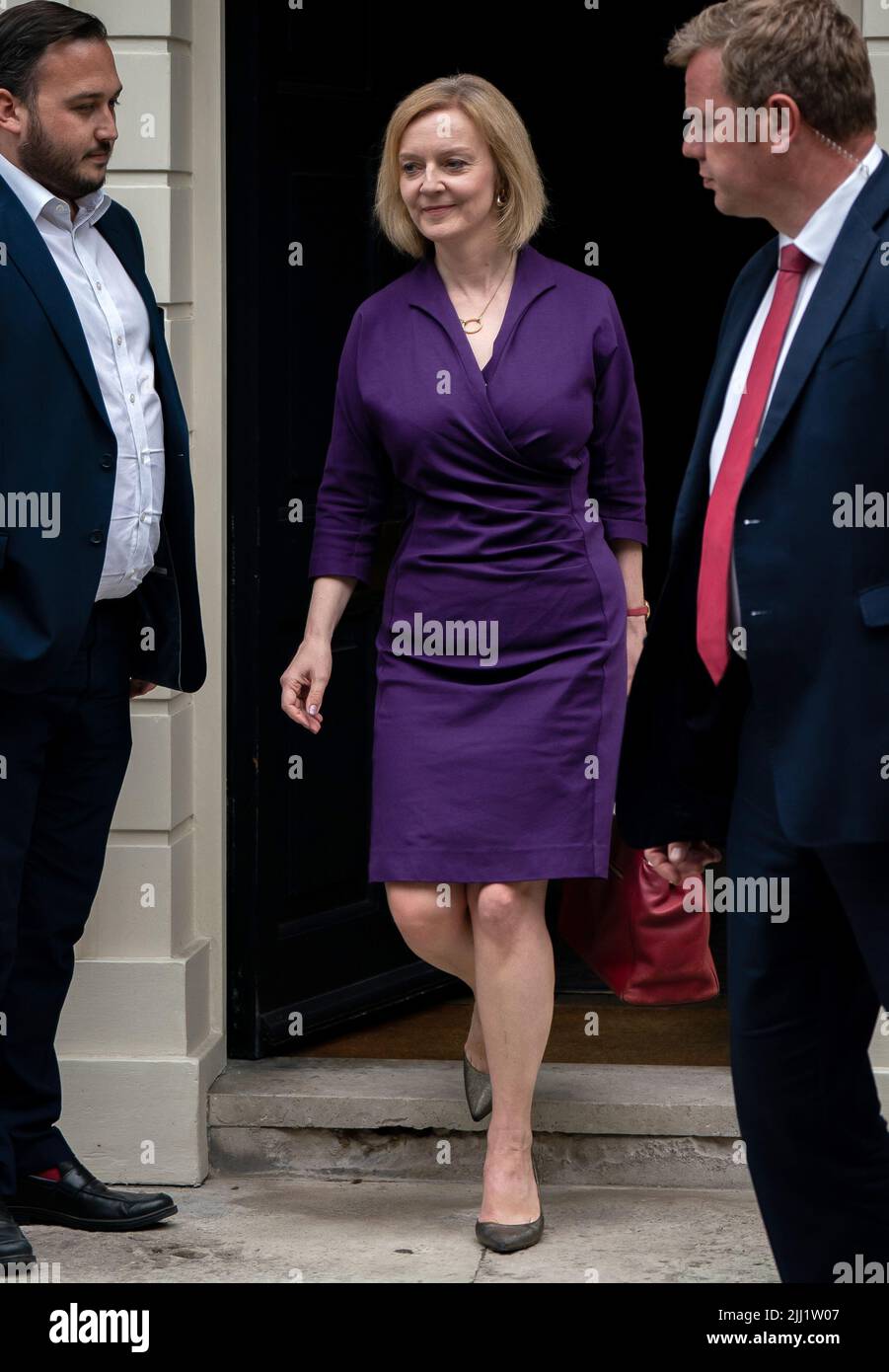 Foreign Secretary and Conservative leadership candidate Liz Truss ...