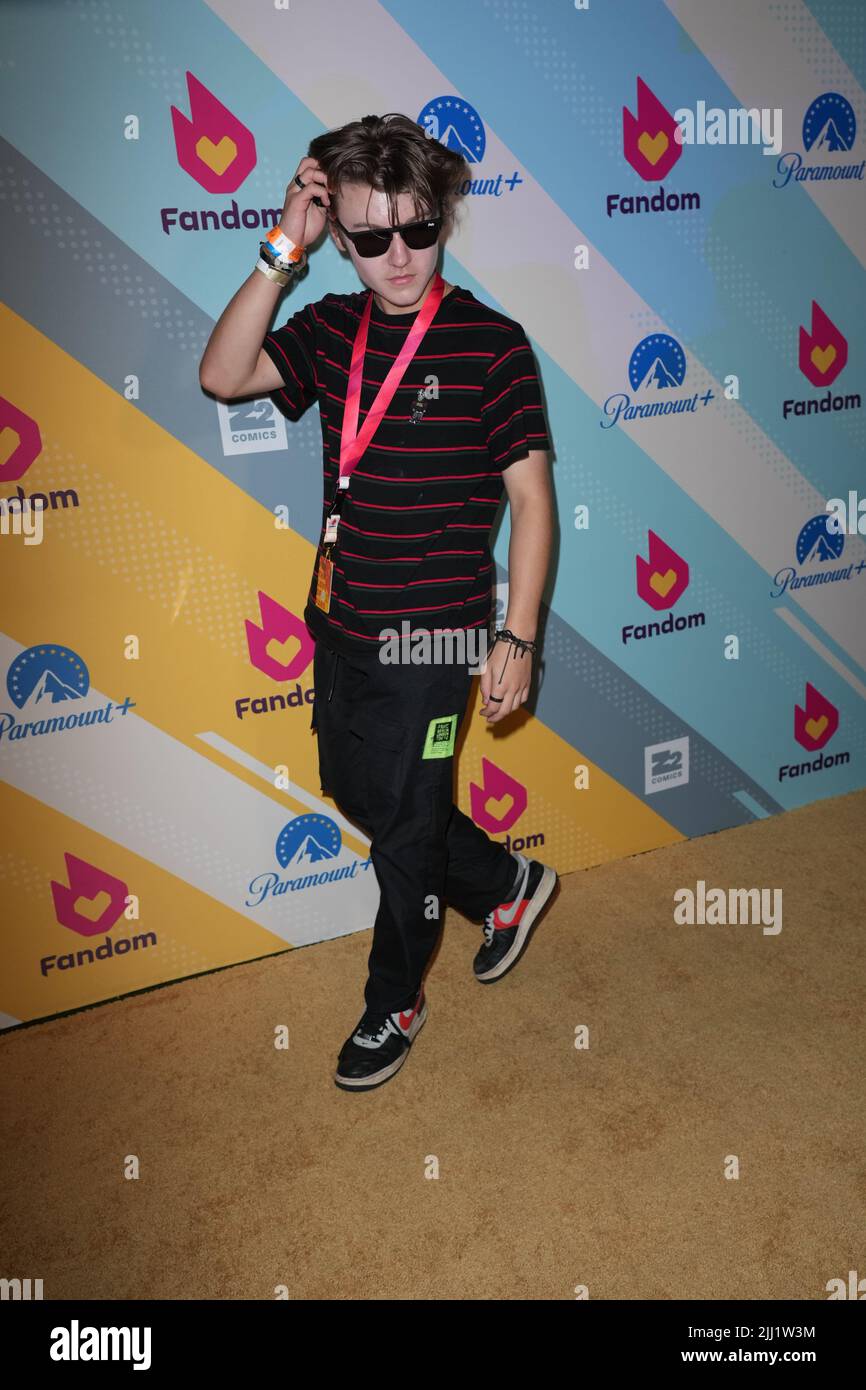 San Diego, CA. 21st July, 2022. Kiefer O'Reilly attending the Fandom ...