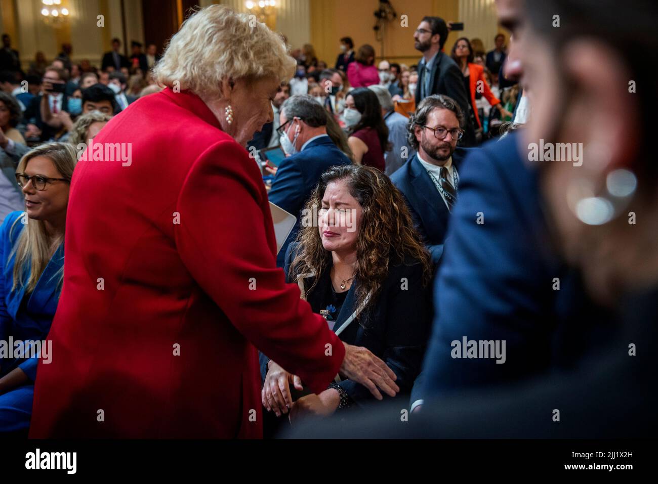 United States Representative Zoe Lofgren (Democrat of California), left ...