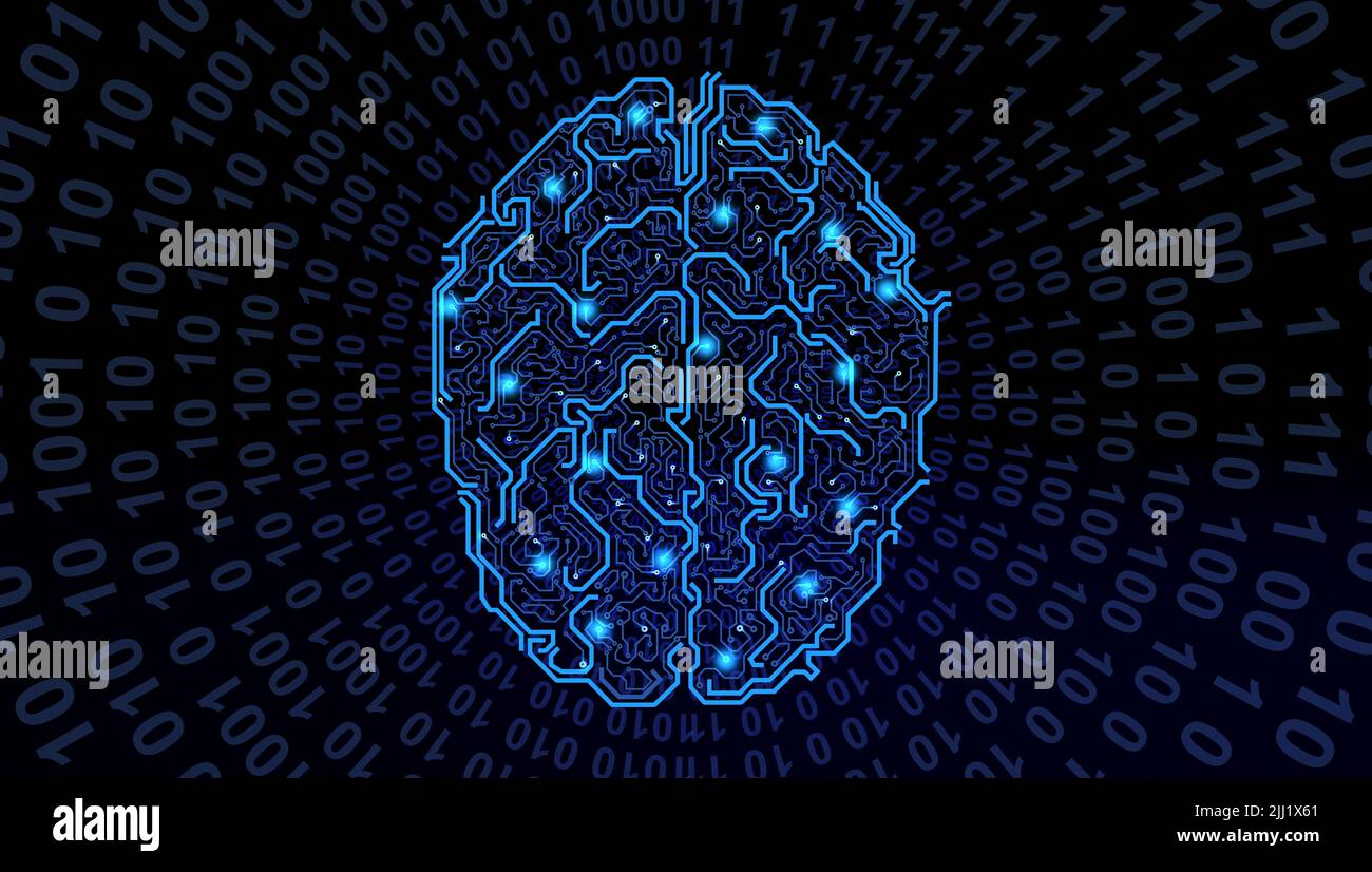 Codes digital brain circuit hi-res stock photography and images - Alamy
