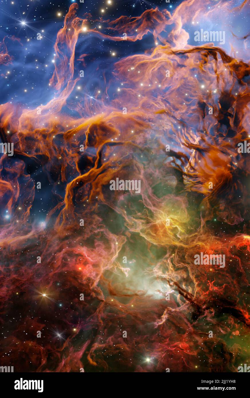Nebula in outer space, planets and galaxy Stock Photo - Alamy