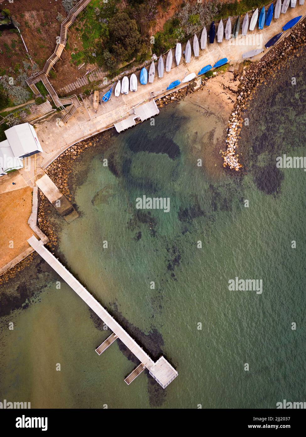 Birds eye view of a boat jetty hi-res stock photography and images - Alamy