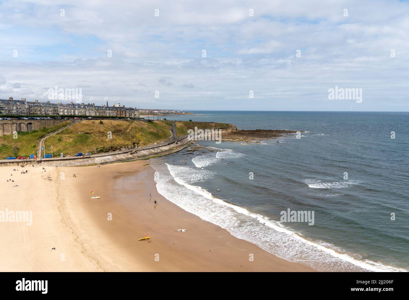 The view over King Edward's Bay, Tynemouth, North Tyneside, UK Stock ...