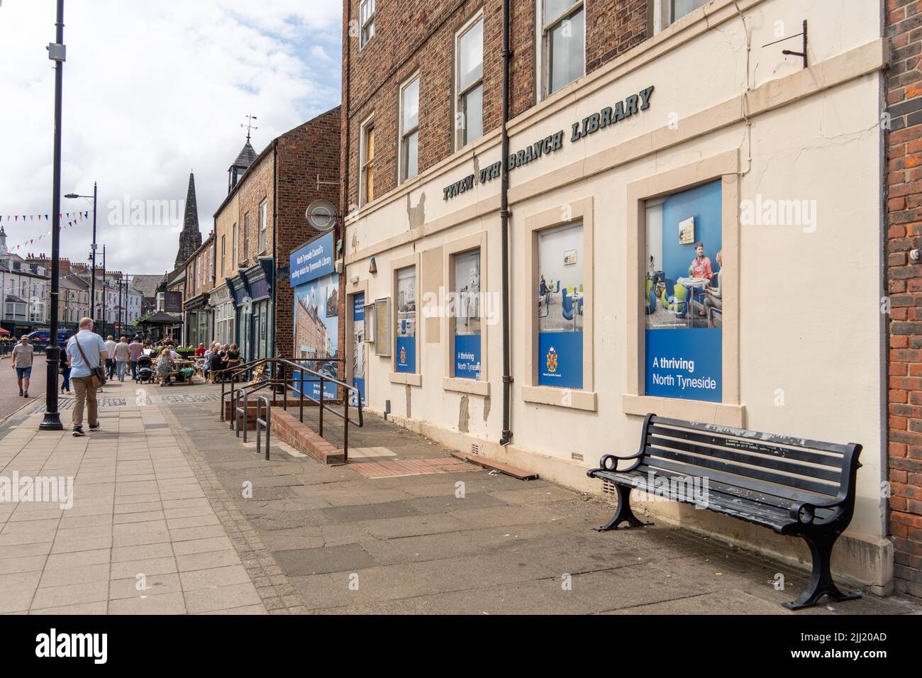 Exterior view of Tynemouth Branch Library on Front Street, Tynemouth ...
