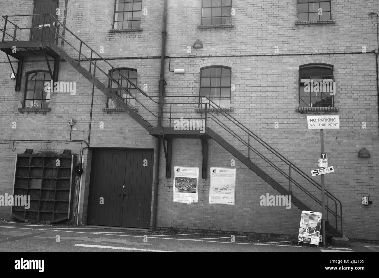 July 2022 - Fire escape stairs on an old warehouse building converted ...