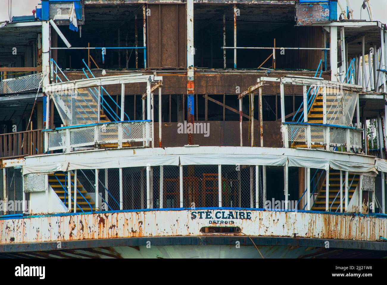 The Boblo Island passenger steamship ferry Ste. Claire sits in a ...