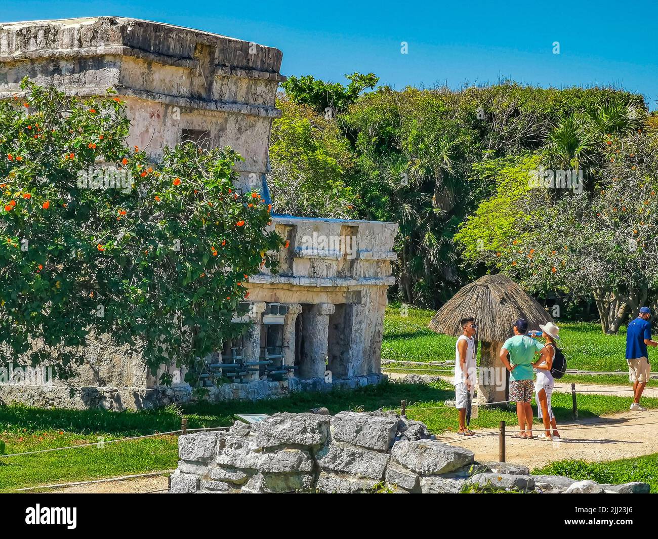 Tulum Mexico 24. June 2022 Ancient Tulum ruins Mayan site with temple ...