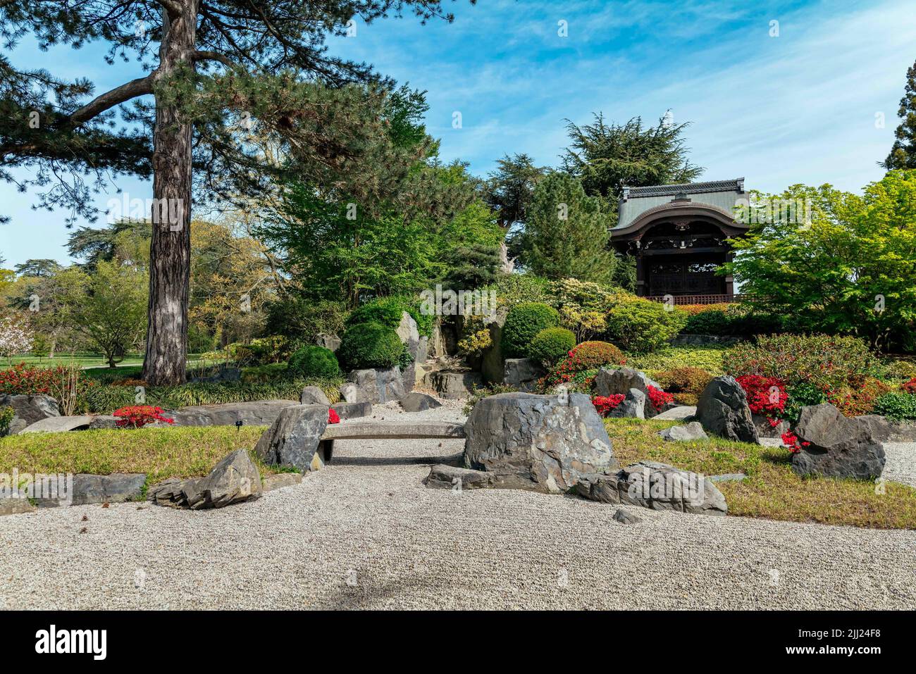 A view of Chokushi - Mon and Japanese Landscape in Royal Botanical ...