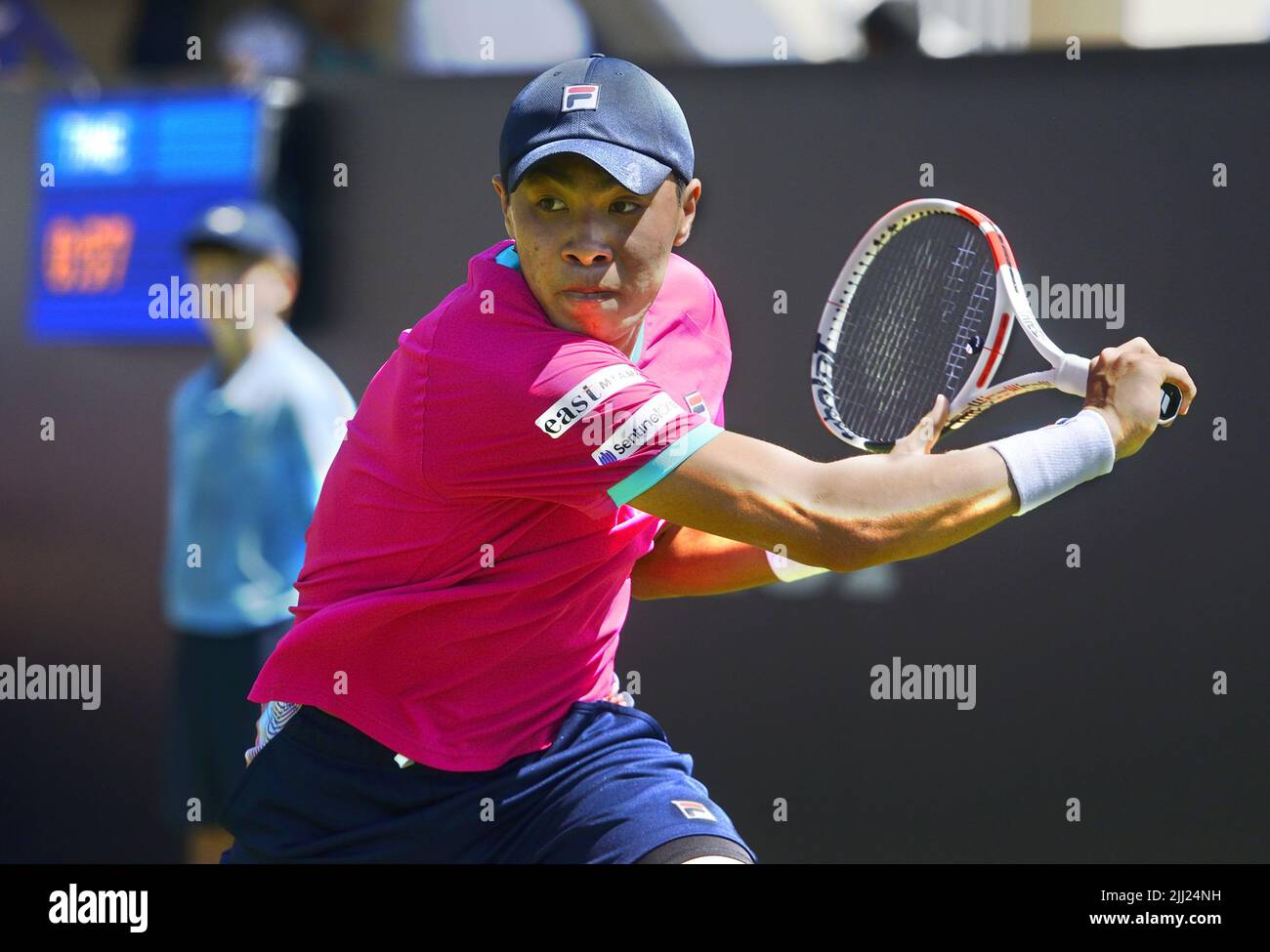 Brandon Nakashima (USA) on court one at the Rothesay International ...