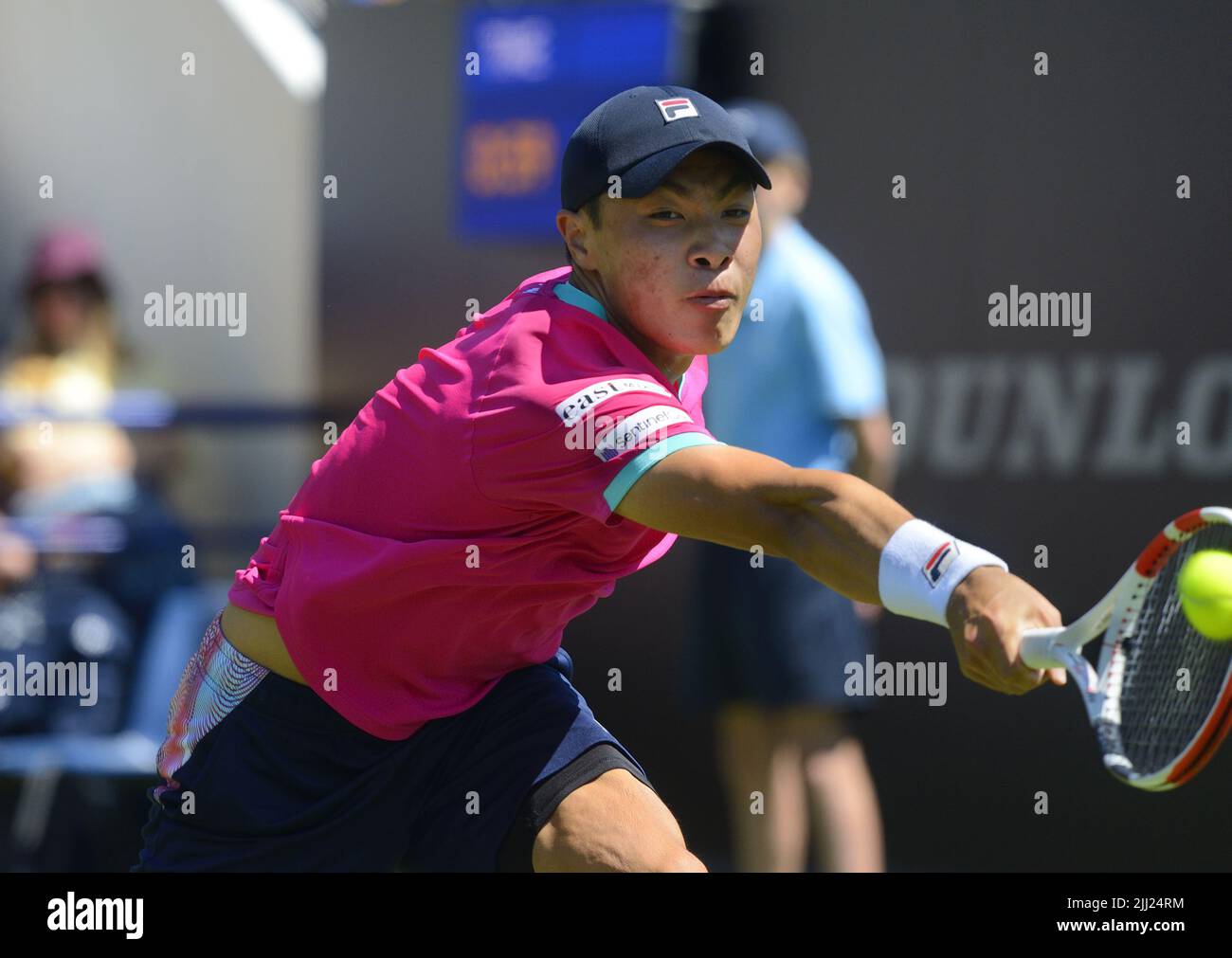 Brandon Nakashima (USA) on court one at the Rothesay International ...
