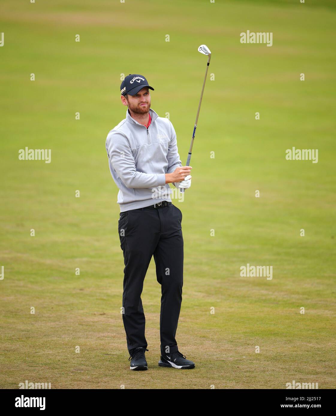 Daniel Gavins on the first hole during day two of of the Cazoo Open at ...