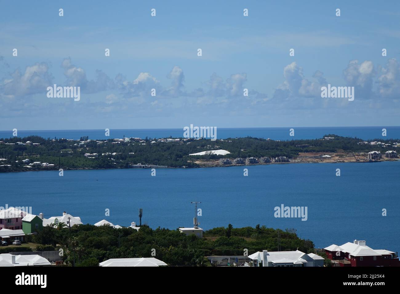 An aerial view of Cross Bay, Southampton Parish, Bermuda Stock Photo ...