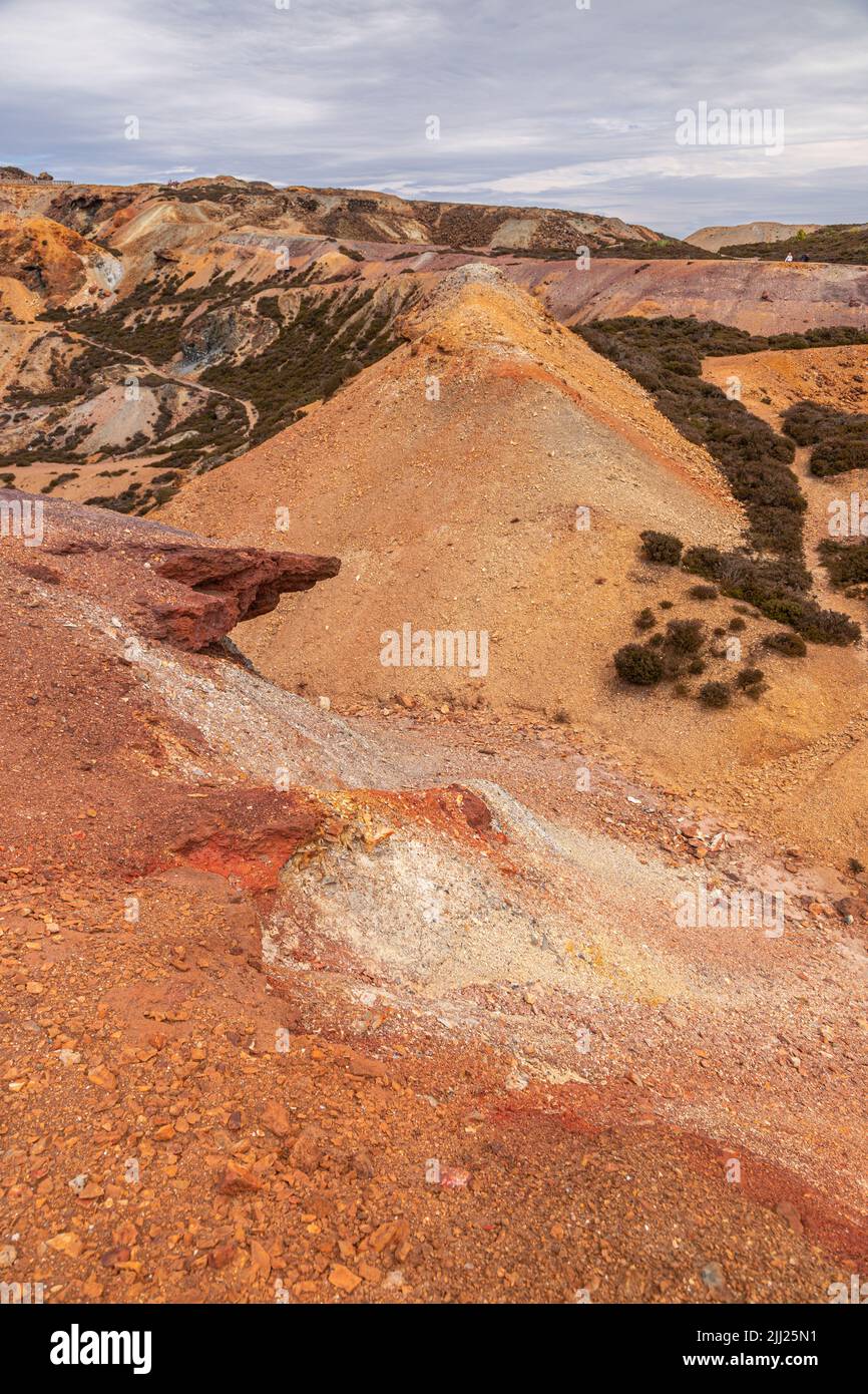 Parys Mountain open cast copper mine, Anglesey, North Wales Stock Photo ...