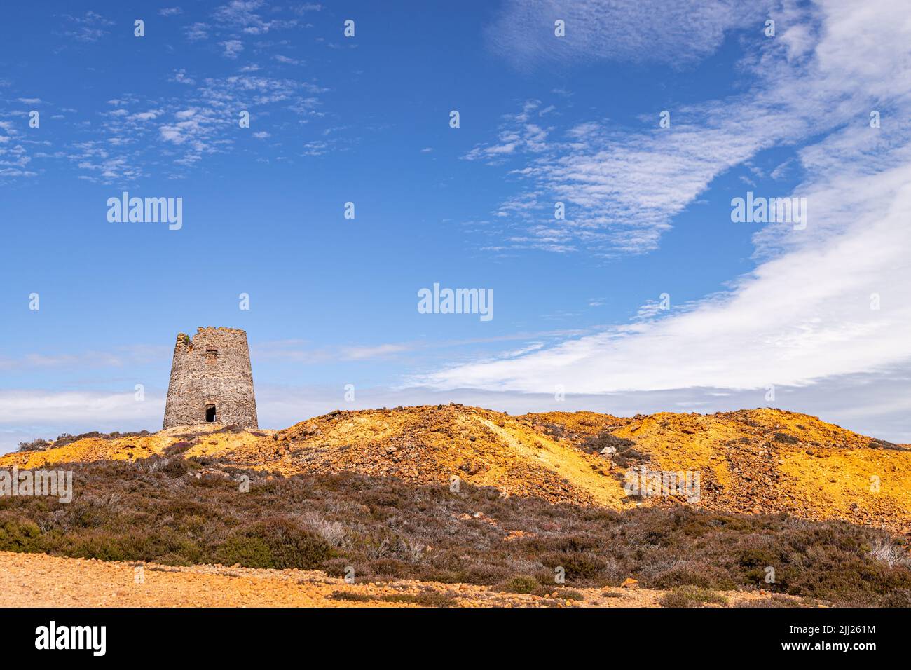 Parys Mountain open cast copper mine, Anglesey, North Wales Stock Photo ...