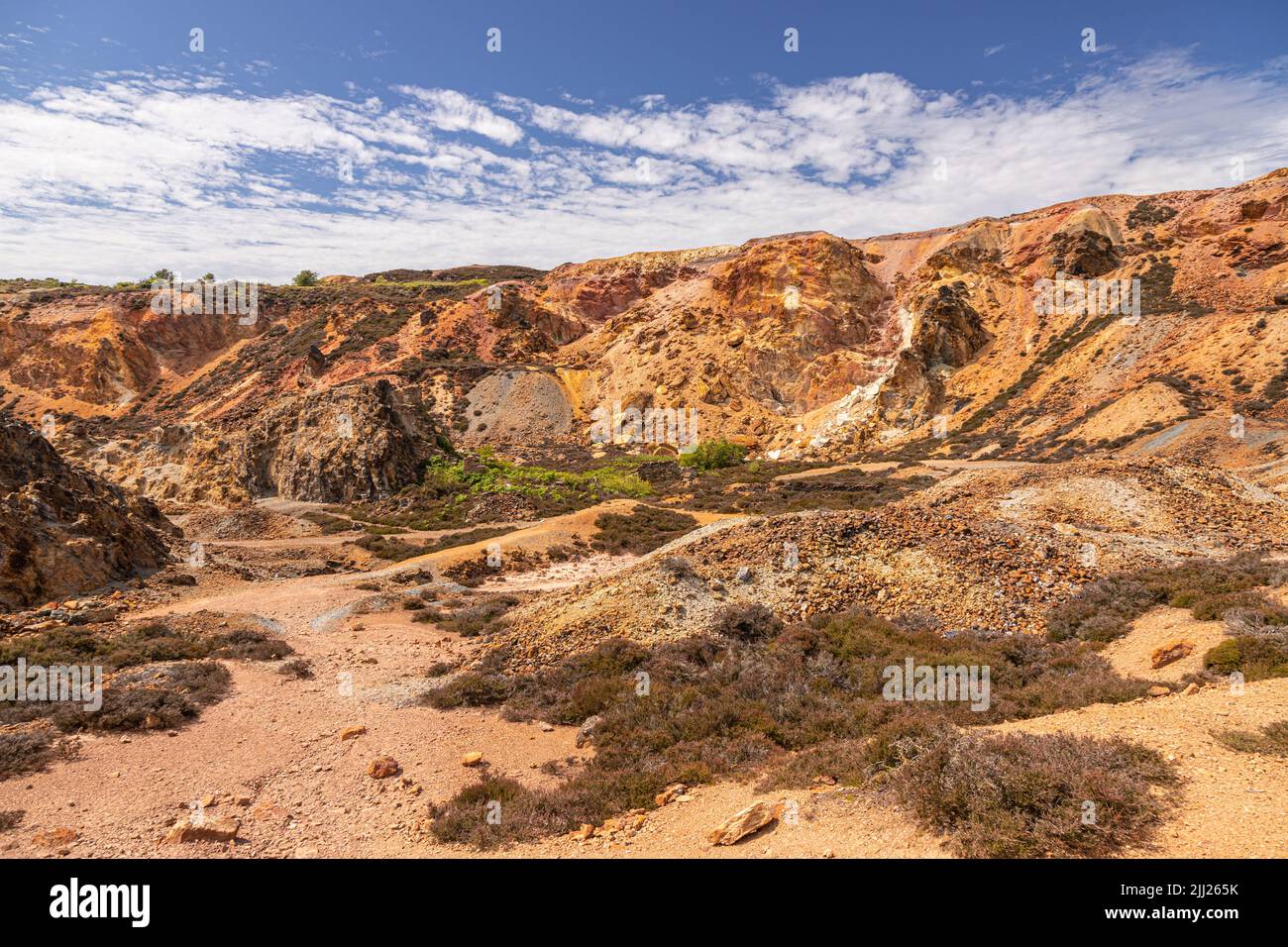 Parys Mountain open cast copper mine, Anglesey, North Wales Stock Photo ...