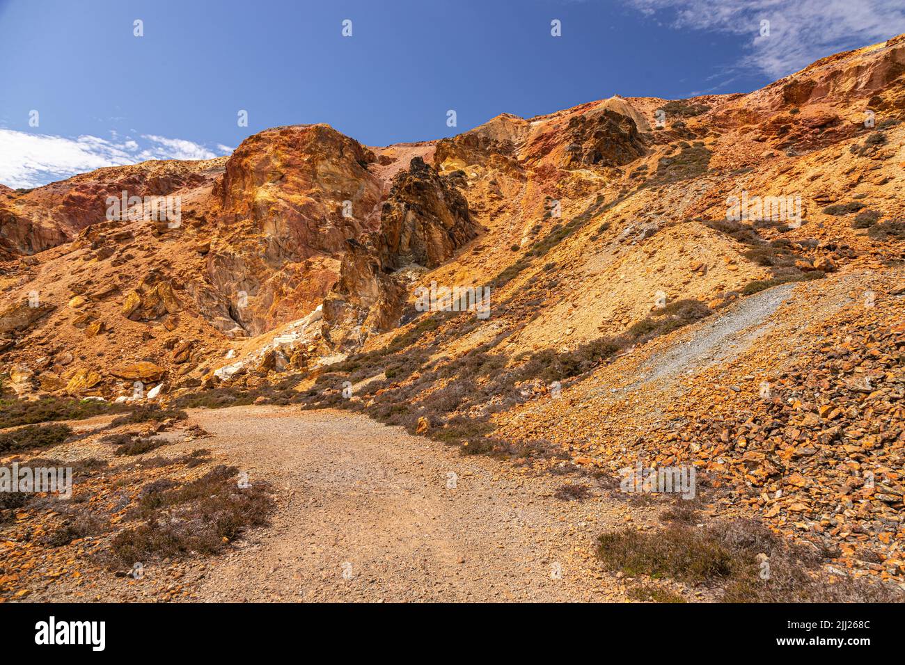 Parys Mountain open cast copper mine, Anglesey, North Wales Stock Photo ...