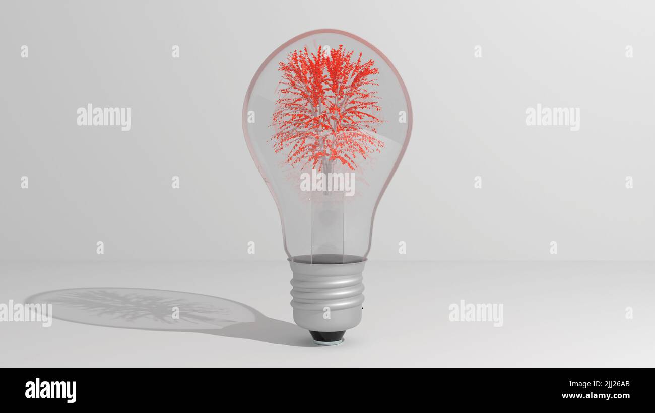 An abstract electrical appliance. Incandescent light bulb without ...