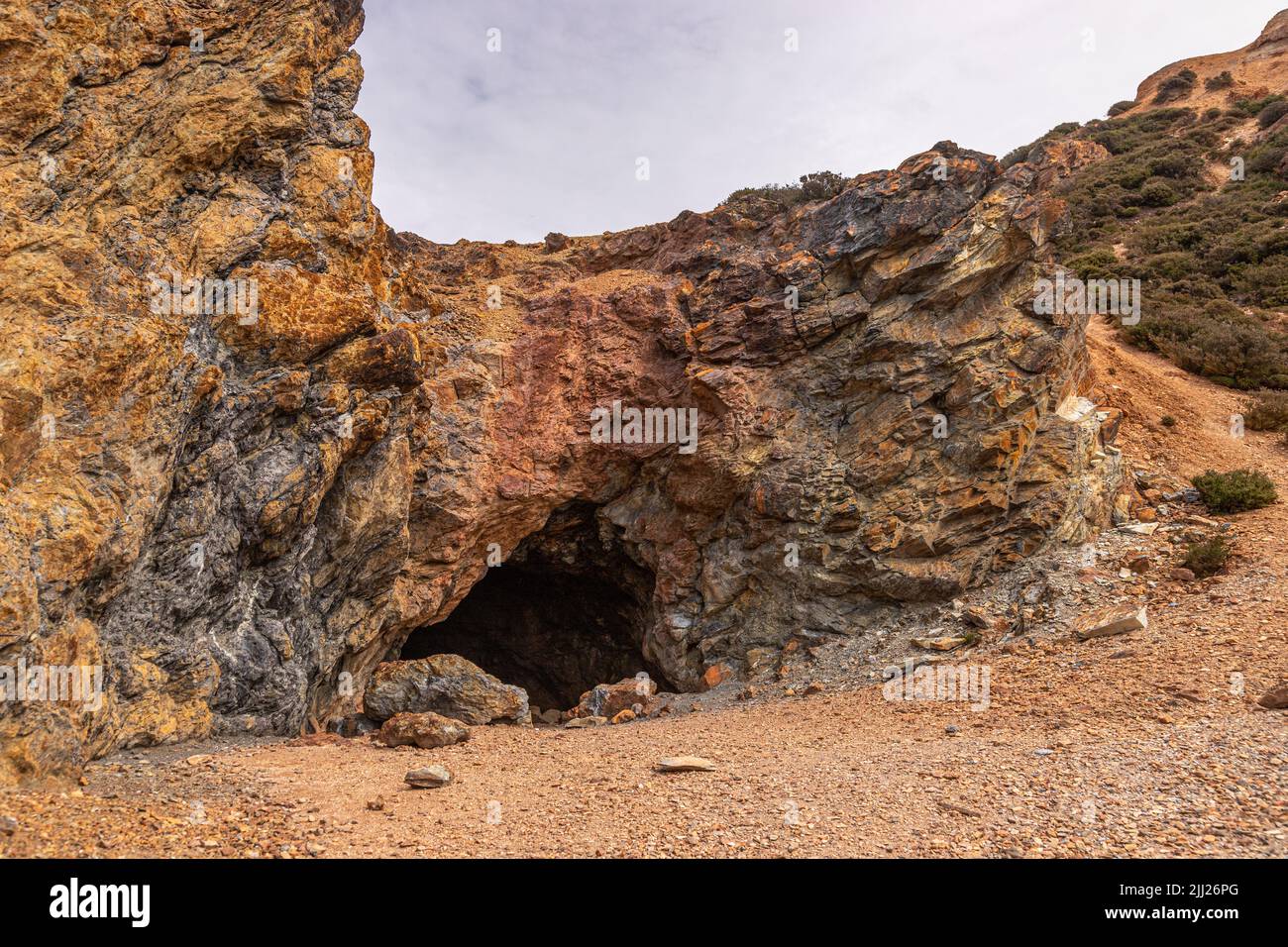 Parys Mountain open cast copper mine, Anglesey, North Wales Stock Photo ...