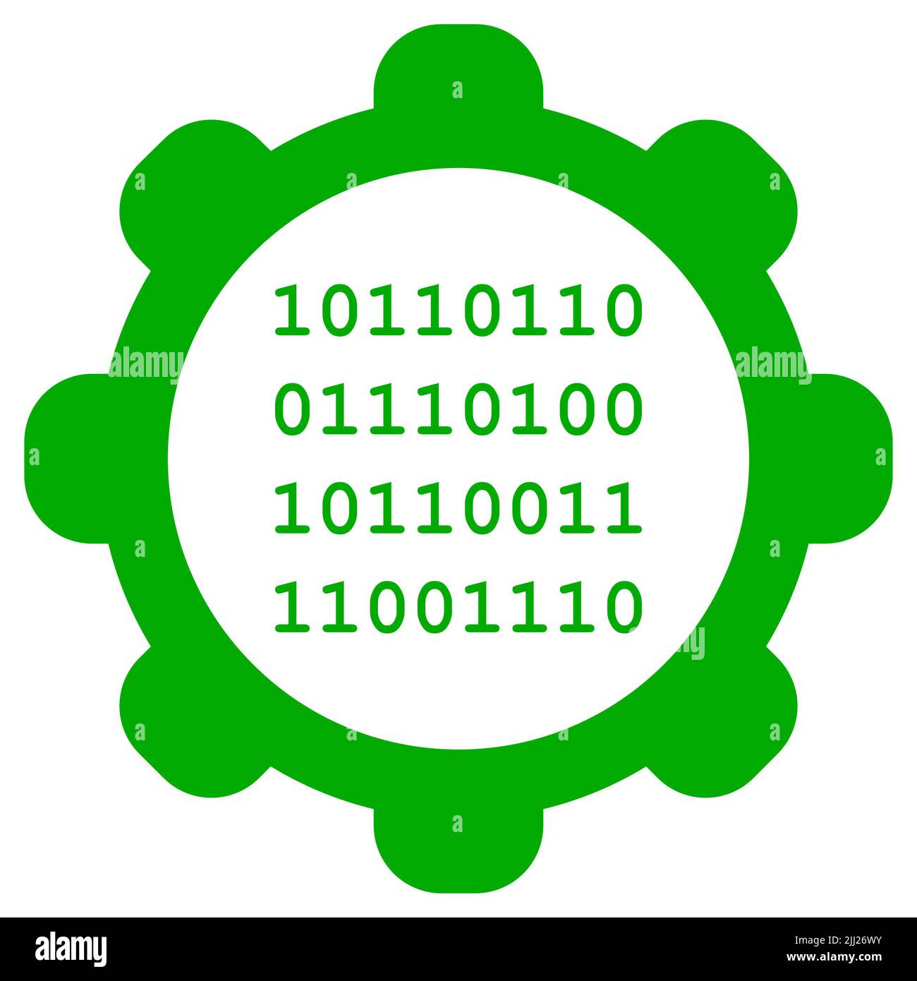 Binary code and wheel Stock Photo - Alamy