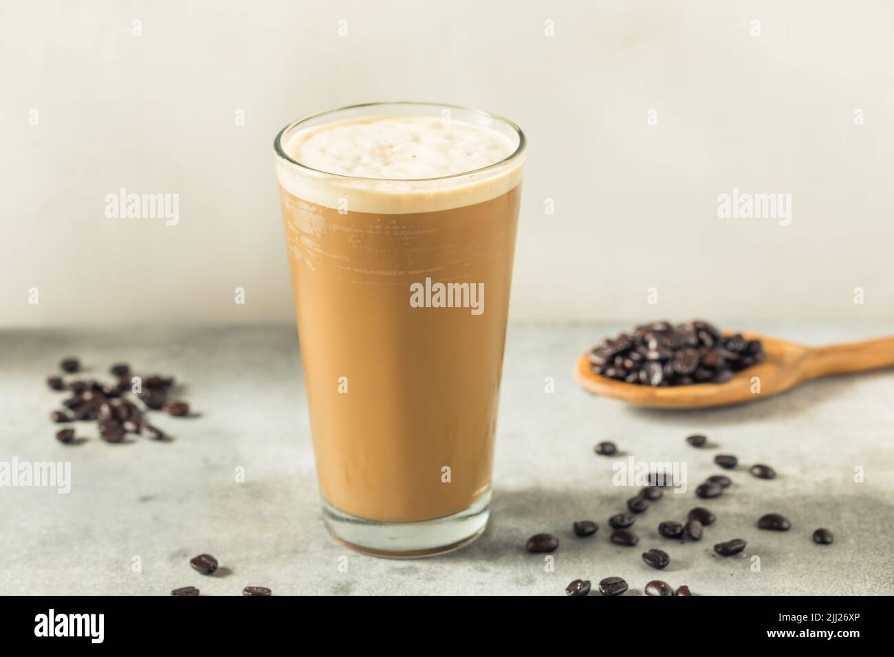 Frothy Cold Brew Nitro Coffee in a Glass Stock Photo - Alamy