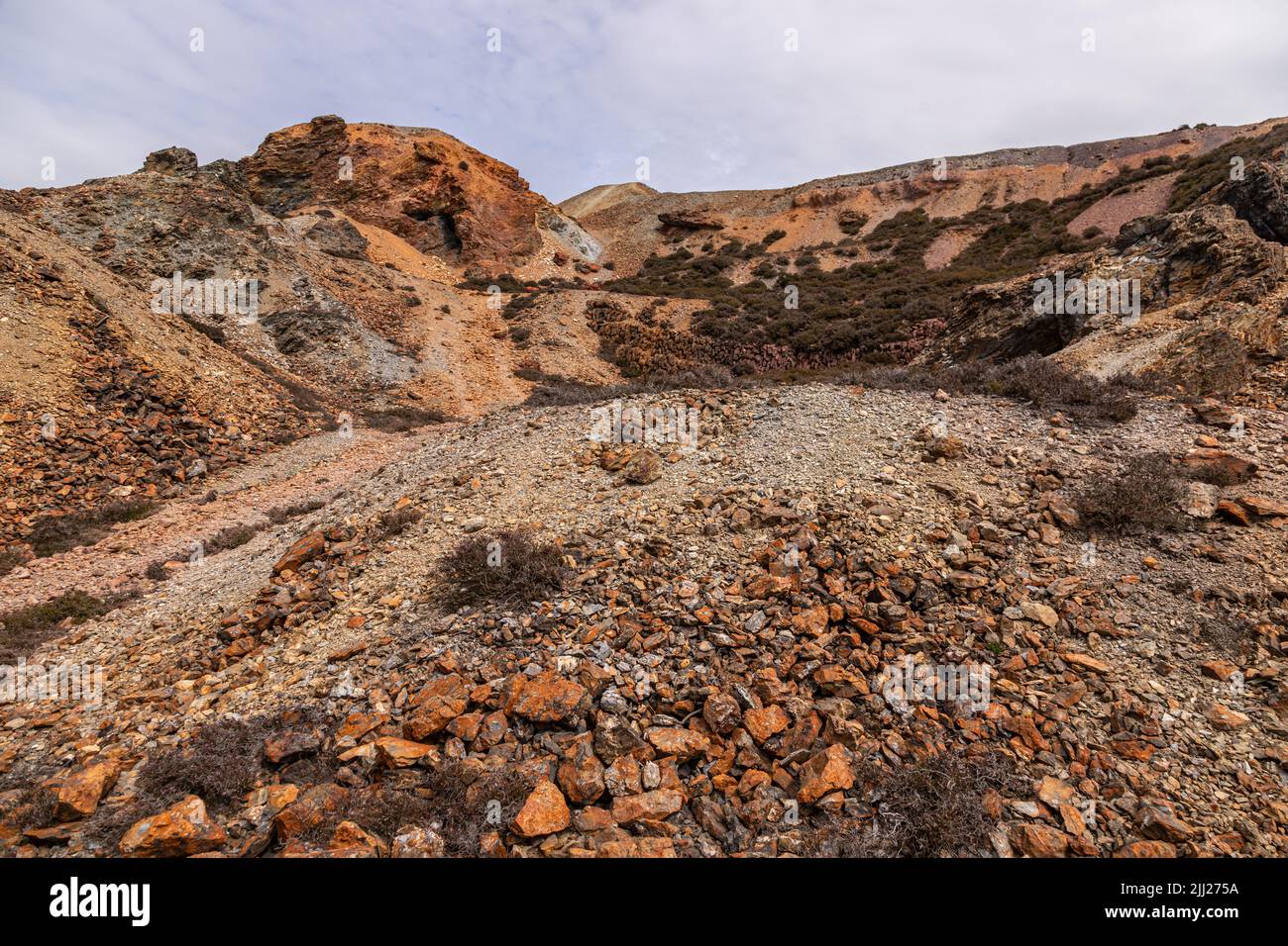 Parys Mountain open cast copper mine, Anglesey, North Wales Stock Photo ...