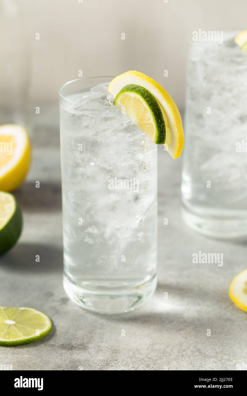 Cold Refreshing Lemon Lime Soda with Ice Stock Photo - Alamy