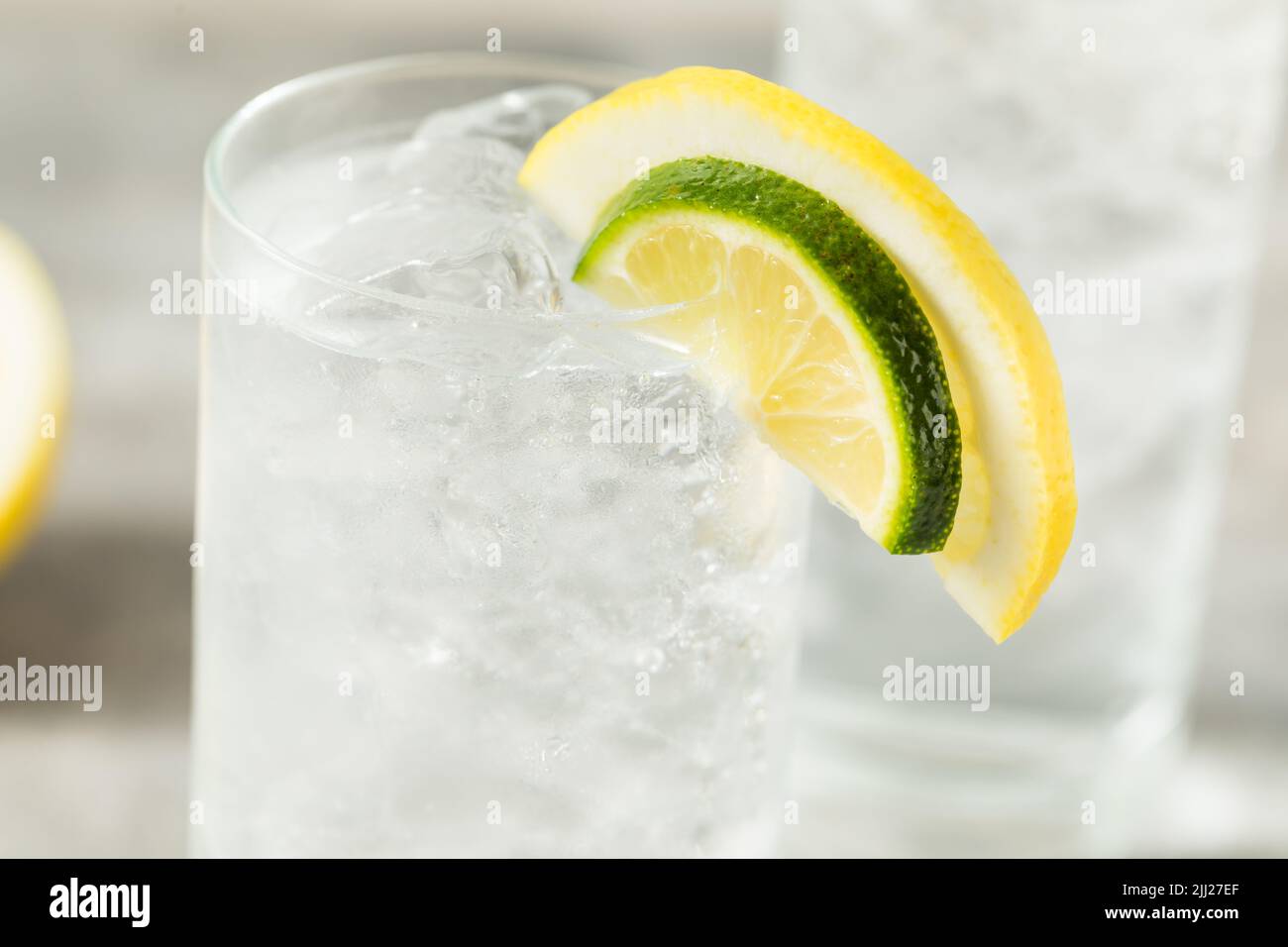 Cold Refreshing Lemon Lime Soda with Ice Stock Photo - Alamy