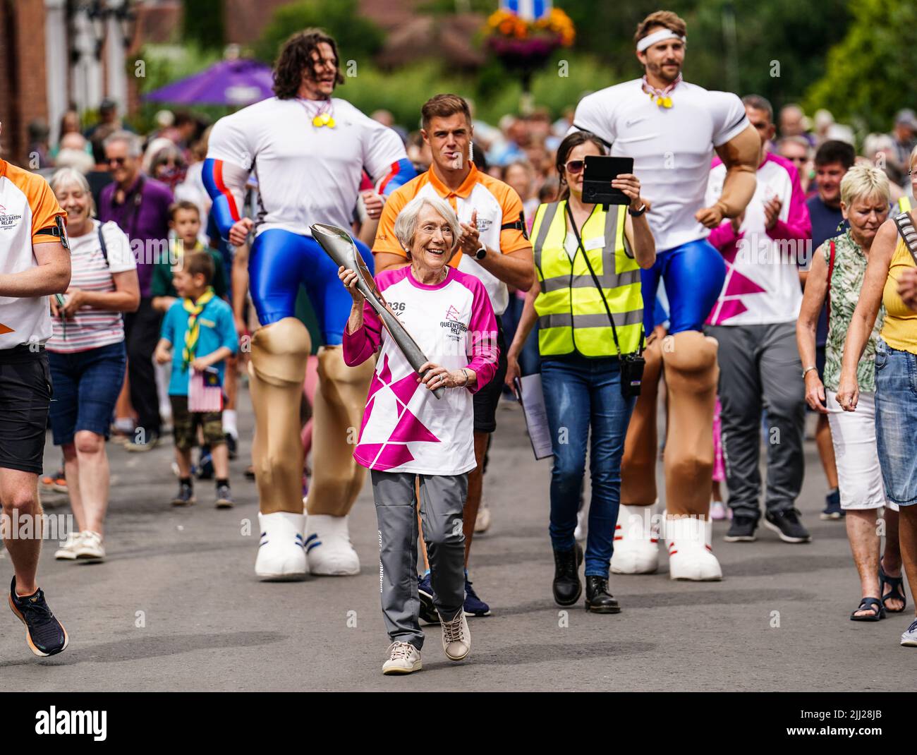 The Queens Commonwealth Games Baton Relay passes through the town of ...