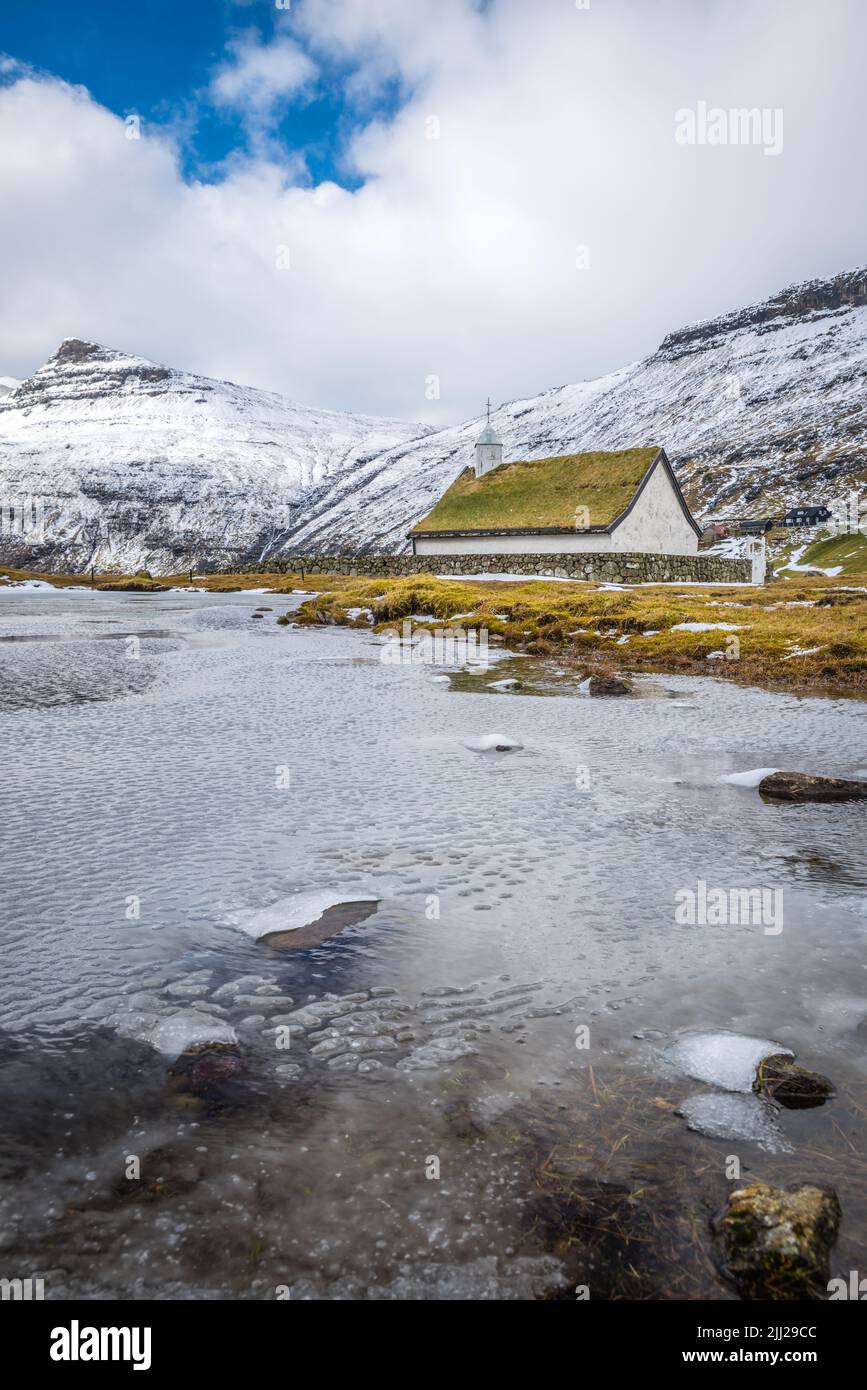 Saksun Church in the Faroe Islands Stock Photo - Alamy