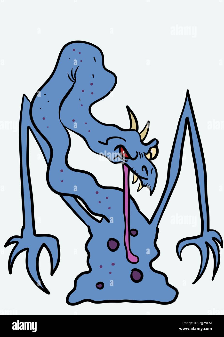 weird cartoon creature illustration Stock Photo - Alamy