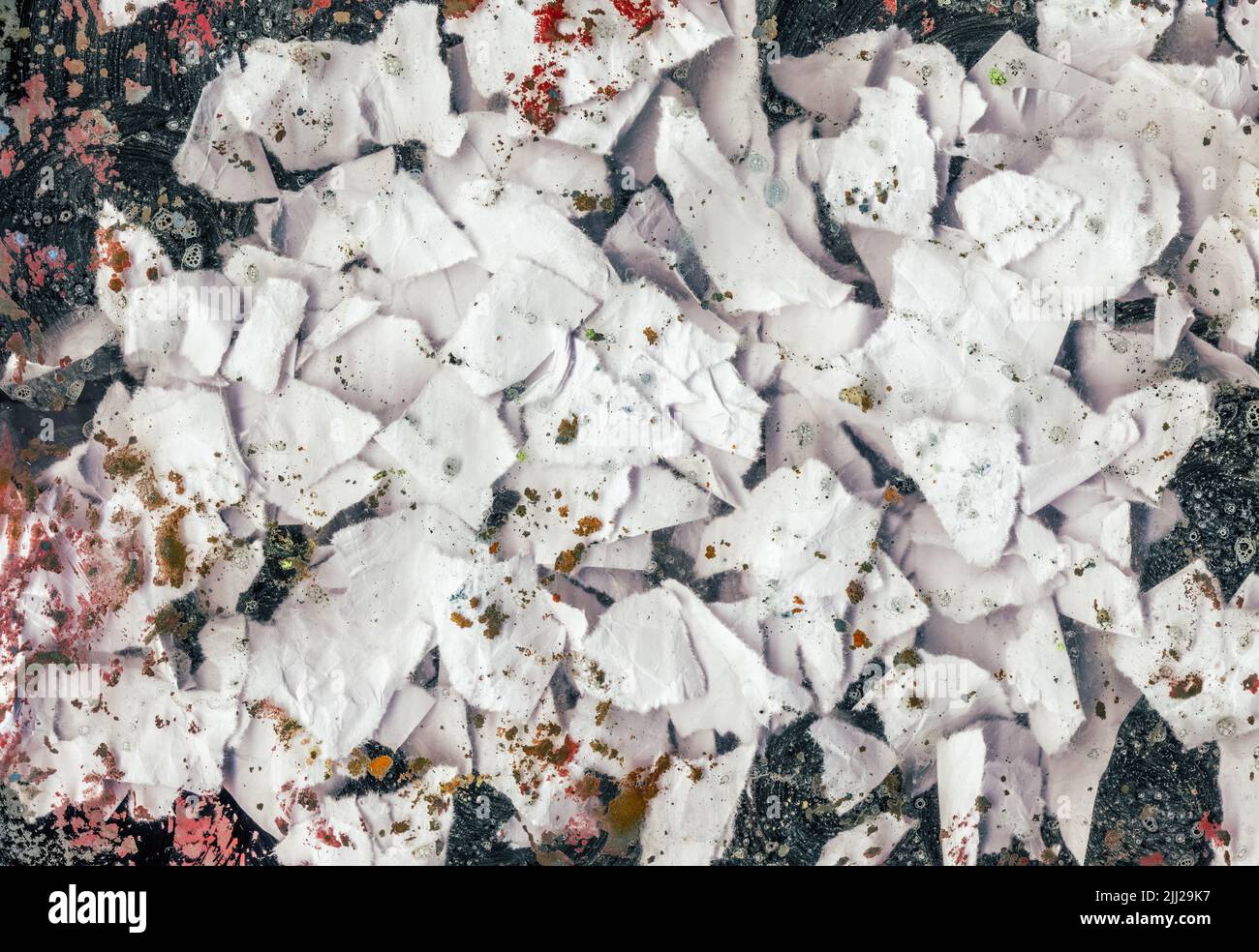 torn paper trash pollution background Stock Photo - Alamy