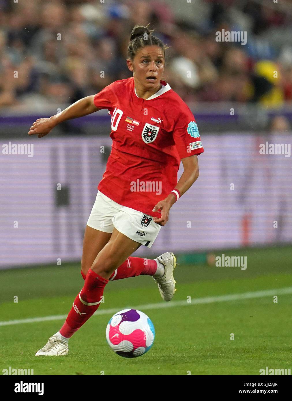 Austria's Laura Feiersinger during the UEFA Women's Euro 2022 quarter ...