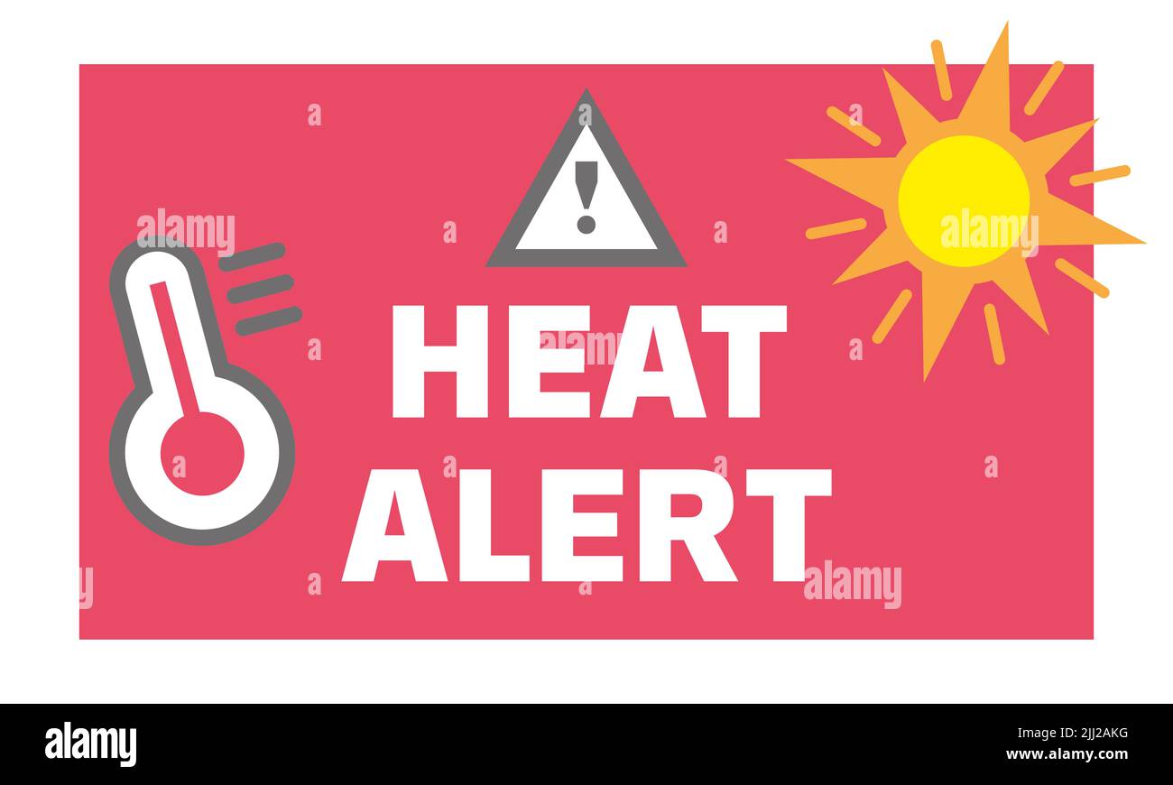 Heat alert warning banner Cut Out Stock Images & Pictures - Alamy