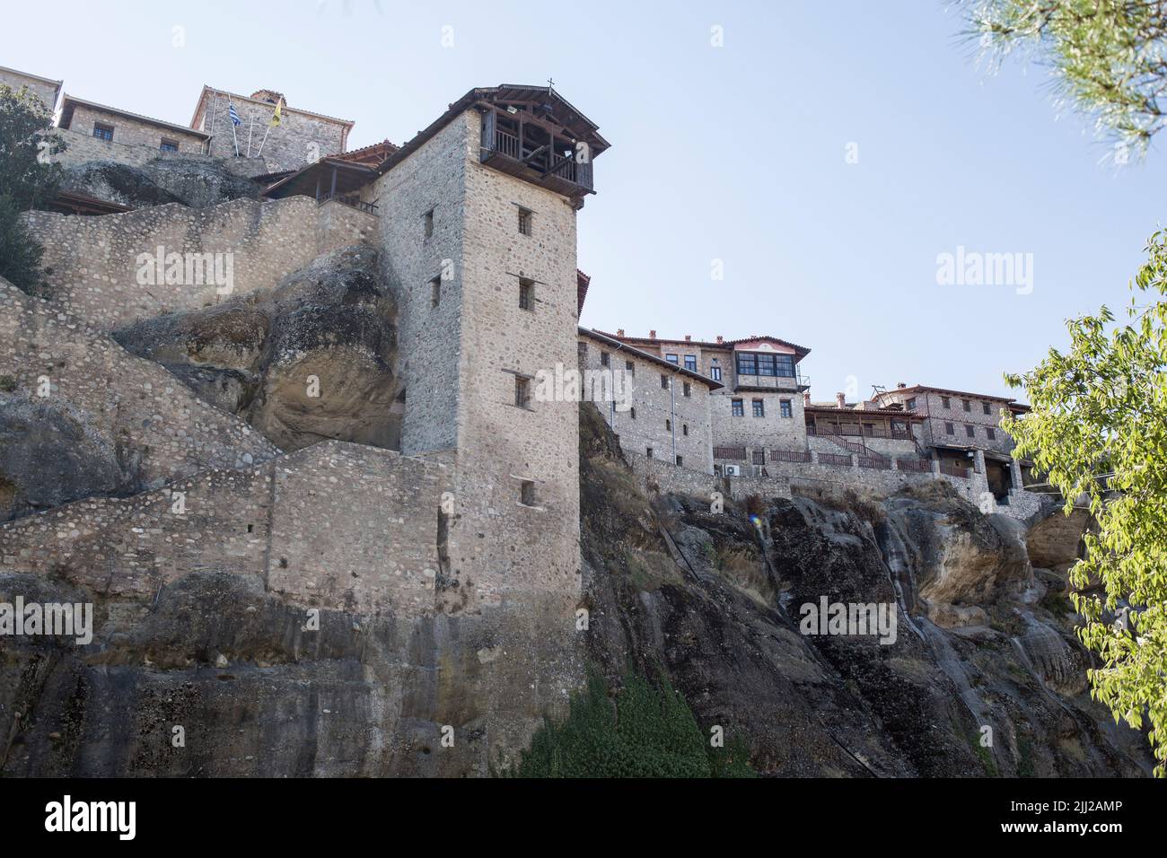 The Great Meteor Byzantine miraculous monastery on rock formation ...