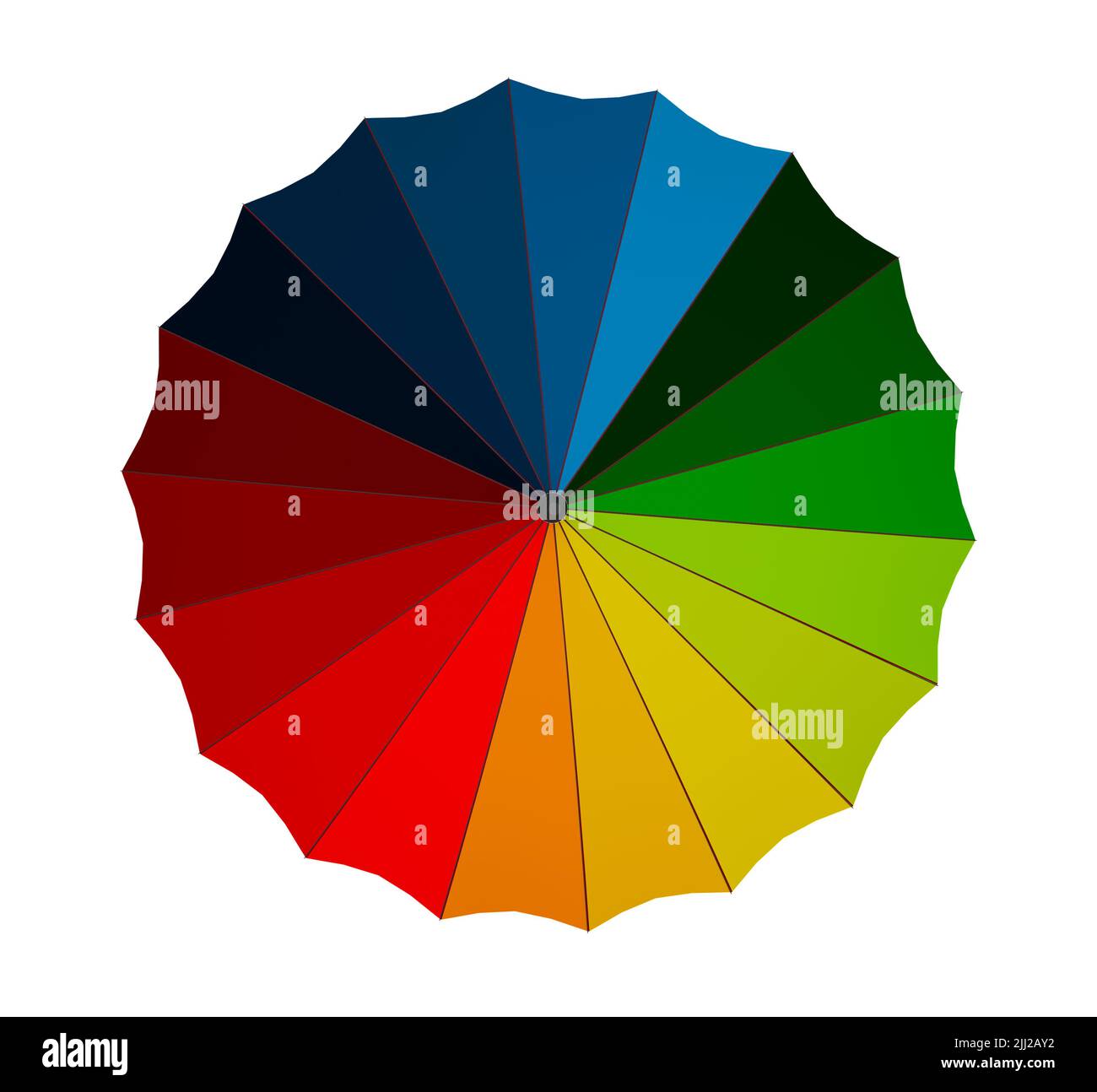 3d illustration Rainbow umbrella top view Stock Photo - Alamy