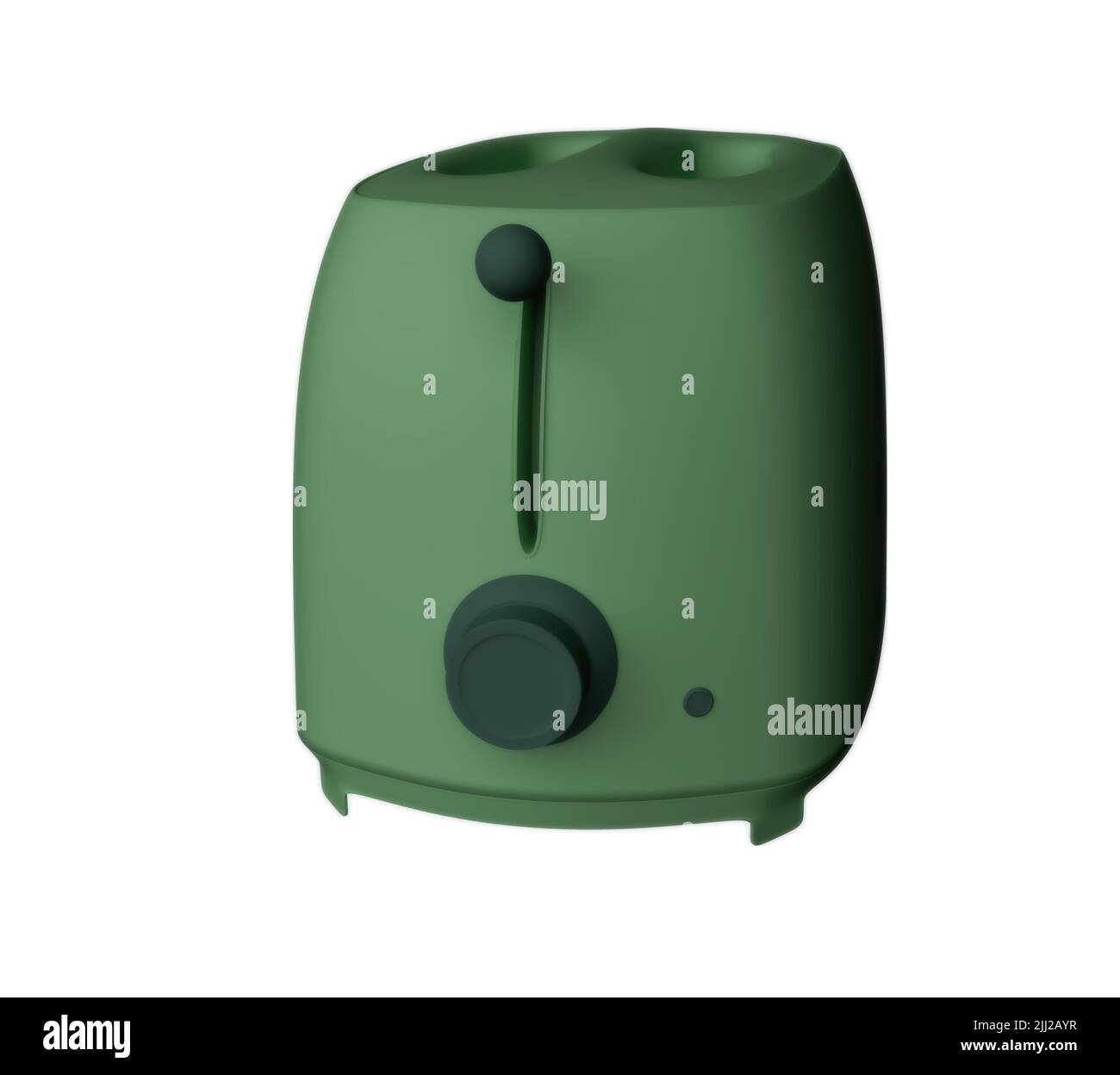3d illustration of green Laurel color Bread toaster Stock Photo - Alamy
