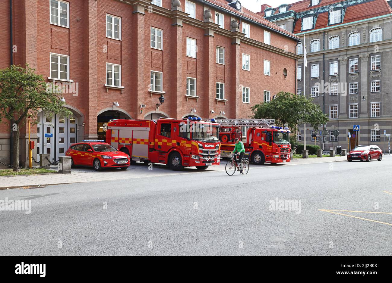 Östermalm fire station (In swedish: Östermalms brandstation), in the ...