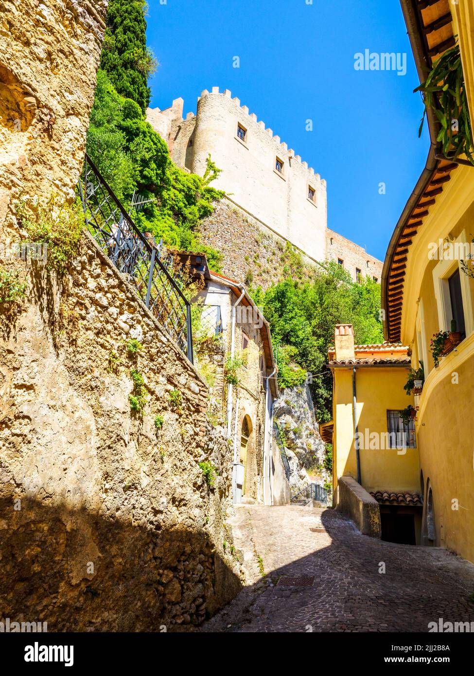 Medieval town of Rocca Sinibalda - Rieti, Italy Stock Photo - Alamy