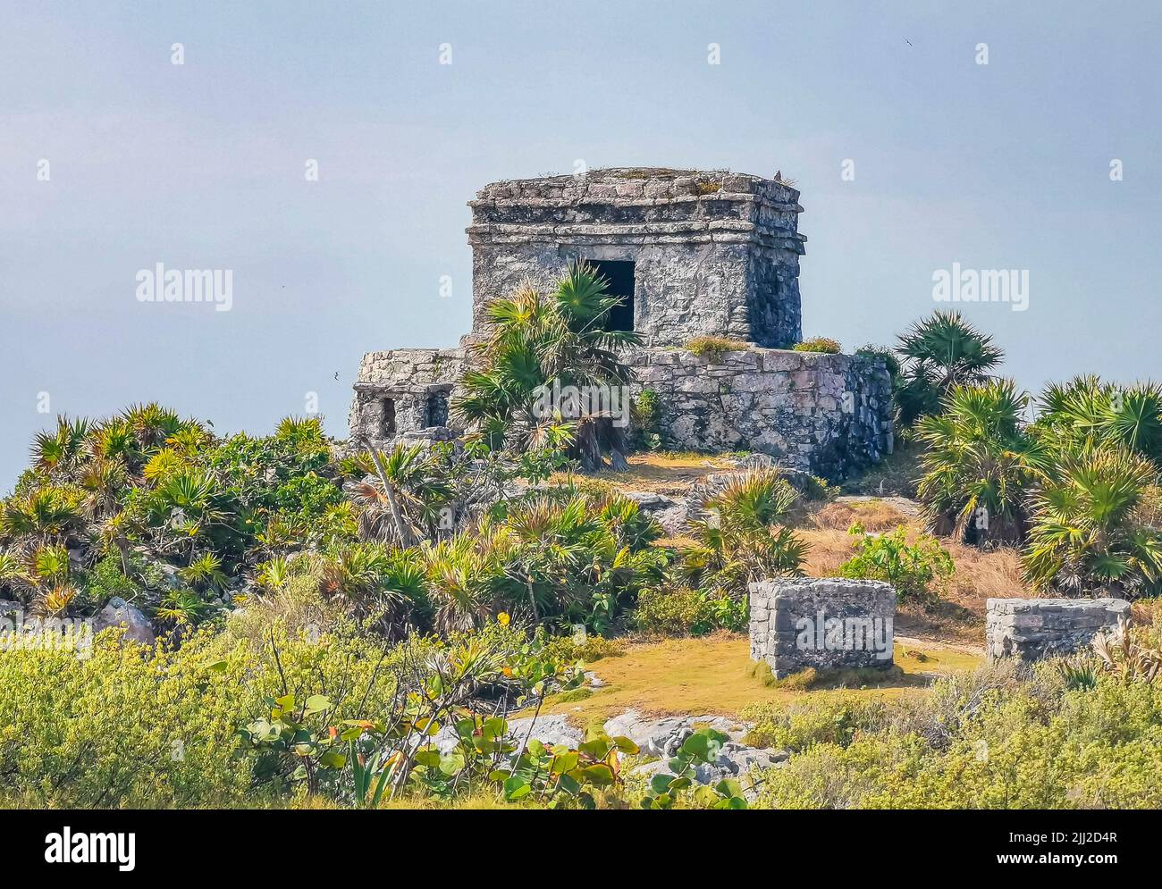 Ancient Tulum ruins Mayan site with temple ruins pyramids and artifacts ...