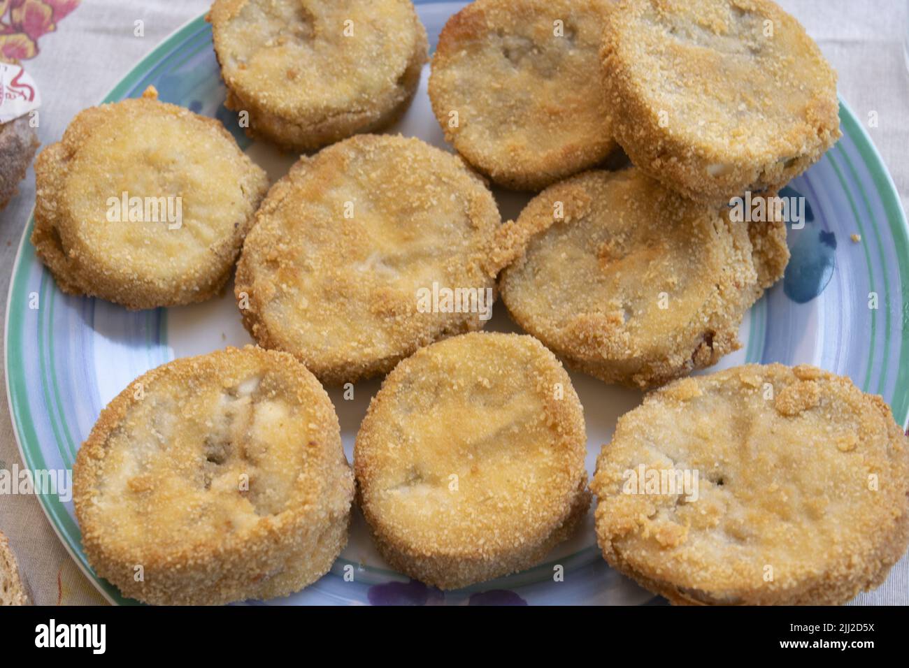 eggplants carriage made with a sandwich of eggplants filled with ...