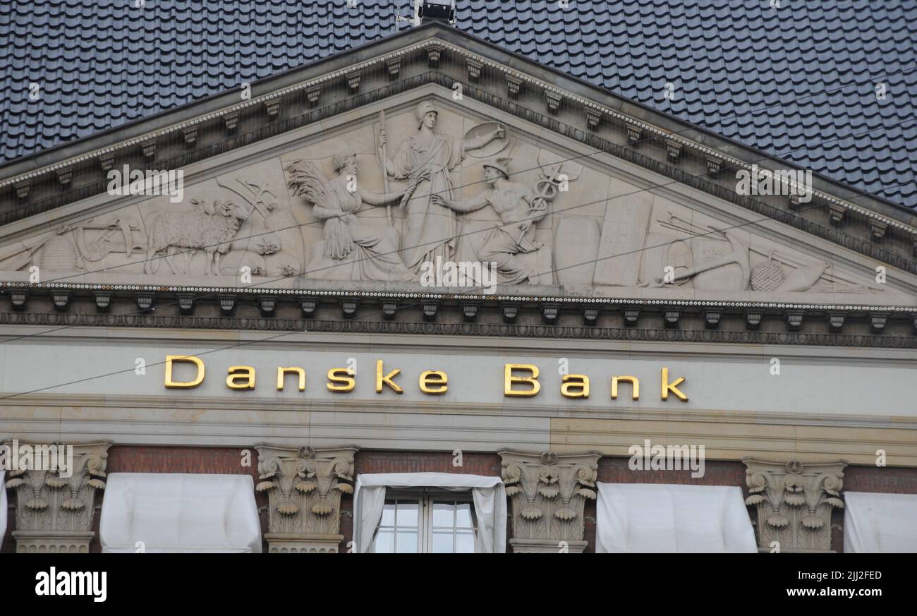 Copenhagen /Denmark/22 July 2022/Danskae bank head office building in ...