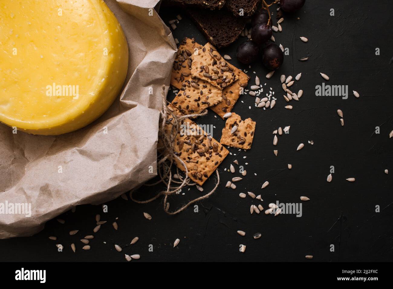 Food composition of gourmet milky products Stock Photo - Alamy