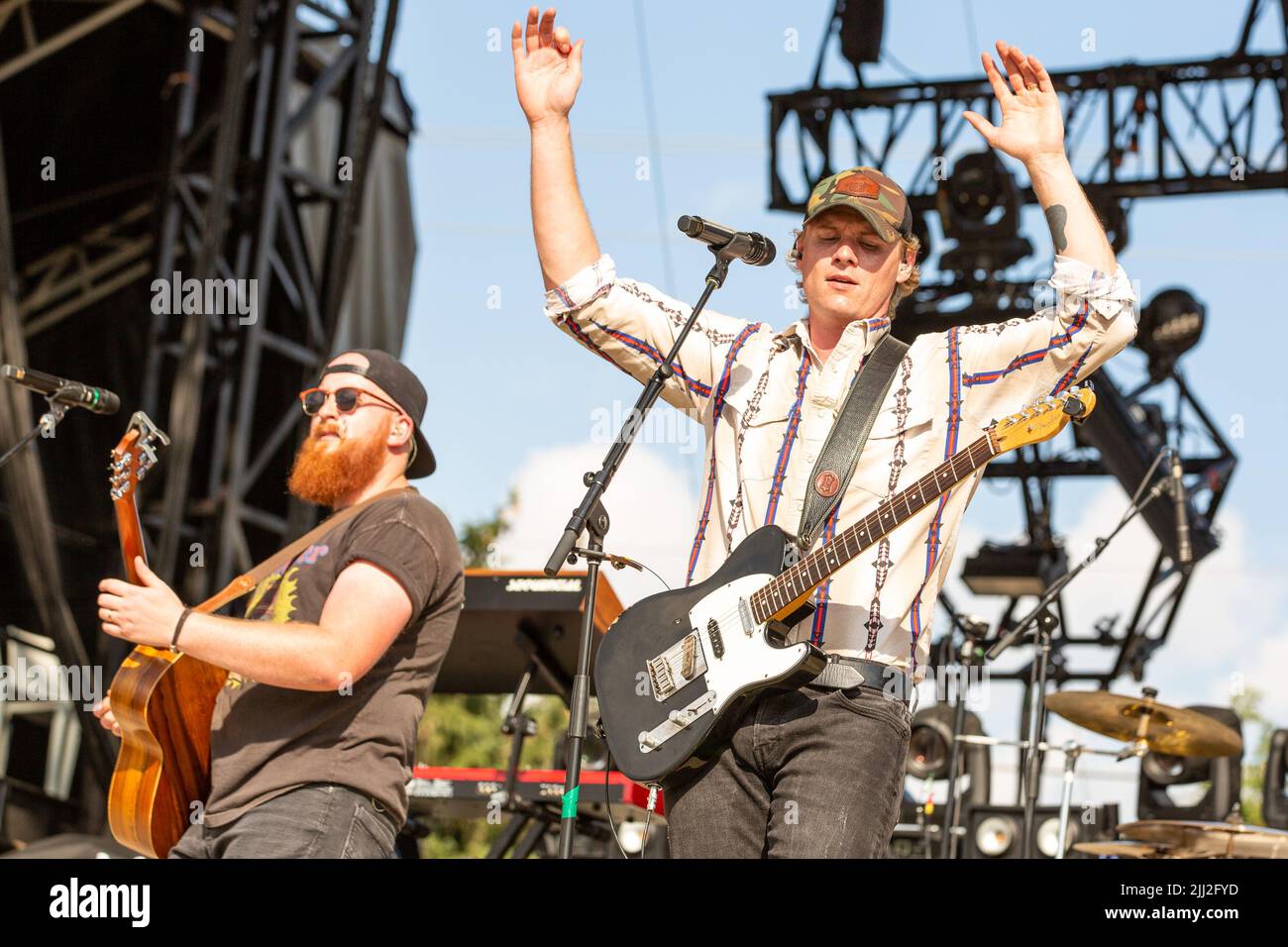 Taylor Abram and James Barker of the James Barker Band during the ...