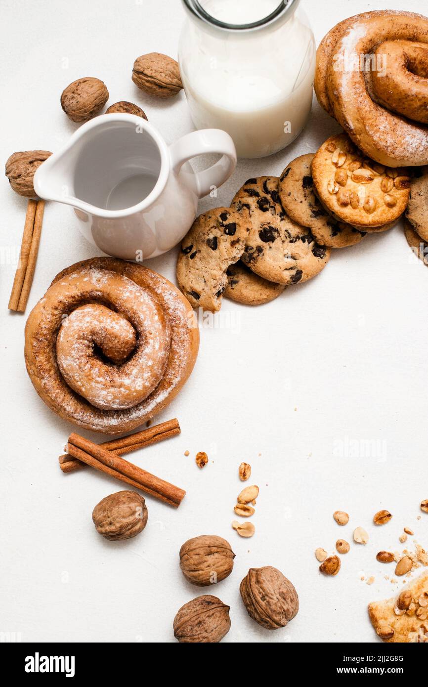 Culinary background of pastry food Stock Photo - Alamy