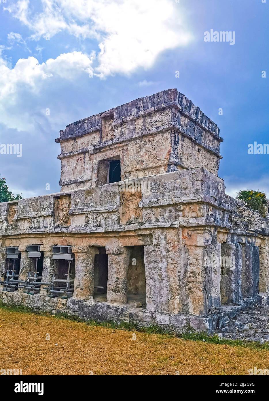 Ancient Tulum ruins Mayan site with temple ruins pyramids and artifacts ...